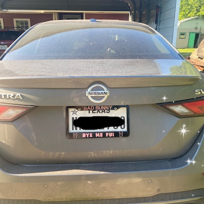 Aluminum BYE ME FUI Bad Bunny Customizable License Plate Frame - Etsy