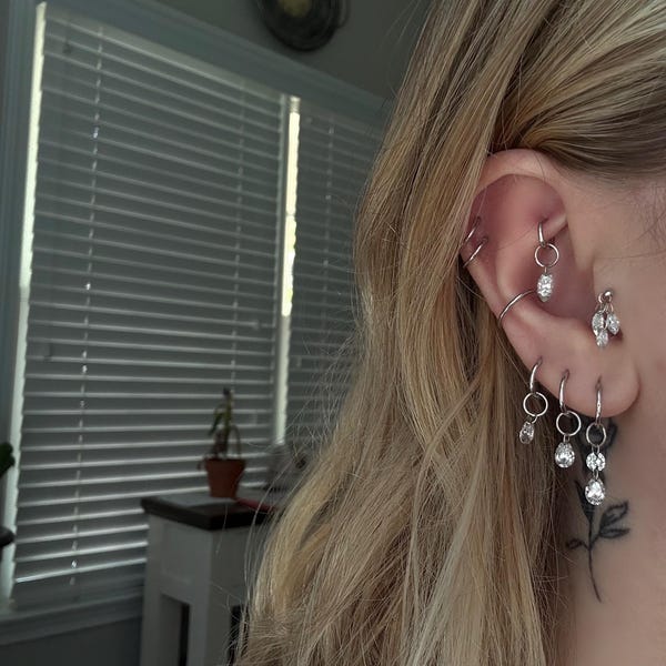 14K Gold Flower Threaded Back Stud Extra Post Selection for Threaded ...