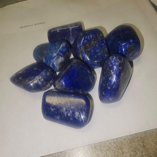 Lapis Lazuli Tumbled Stone - Grade A - Tumbled Lapis Lazuli Crystal ...