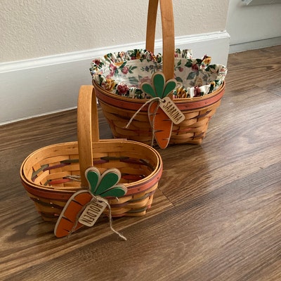 Easter Bunny Basket Carrot Kids Tag - Etsy