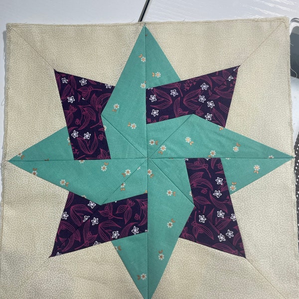 Knotted Star Quilt Block: FPP Pattern, 6 Sizes (PDF Download) - Etsy
