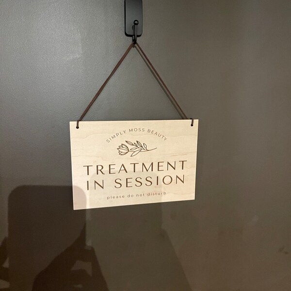 Engraved Treatment in Session Sign, Therapy in Session, in Session Sign ...