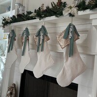 Christmas Stockings Name Tags Wooden Names for Stocking, Family ...