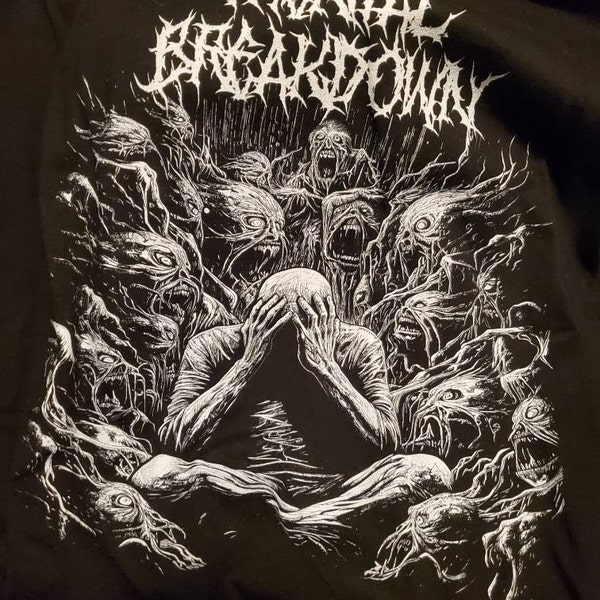 Mental Health Tshirt, Heavy Metal Tshirt, Mental Breakdown, Dark ...