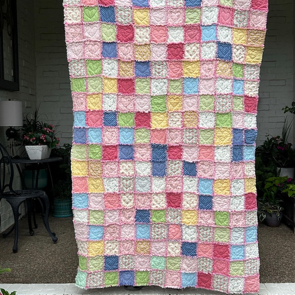 Heart Rag Quilt Pattern: Patchwork Template (PDF Download) - Etsy