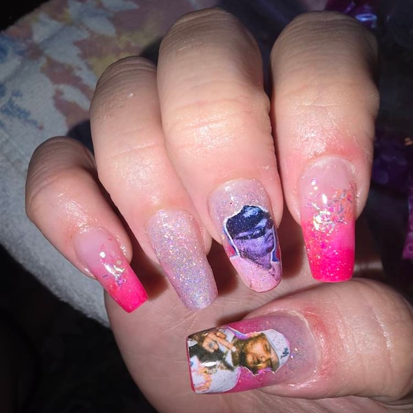 PAPER Chaser-colorful Money Nail Decals 40mm-fits 1XL-2XL Nail Tips - Etsy
