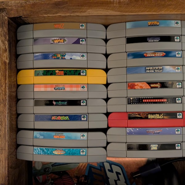 N64 "half Width" End Labels - Entire US Library + Variants + Player's ...