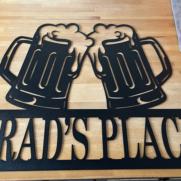Beer Mug Monogram Sign, Custom Bar Theme Sign, Cheers - Etsy