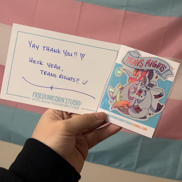 Trans Rights Pokemon Sylveon Eevee Evolution Holographic 3 Inch Vinyl ...