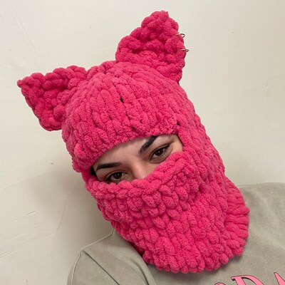 Kitty Cat Balaclava Ski Mask , Helmet Cover and Helmet Protector, Cat ...