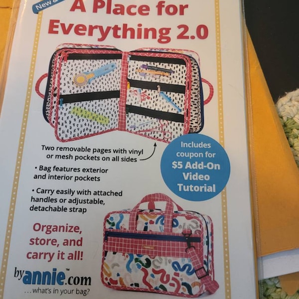 Project Bag 2.0 Pattern/patterns by Annie/zipper Compartments/pba206-2 ...