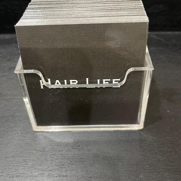 Set of 3 Square Business Card Holder business Card Display Office Desk ...