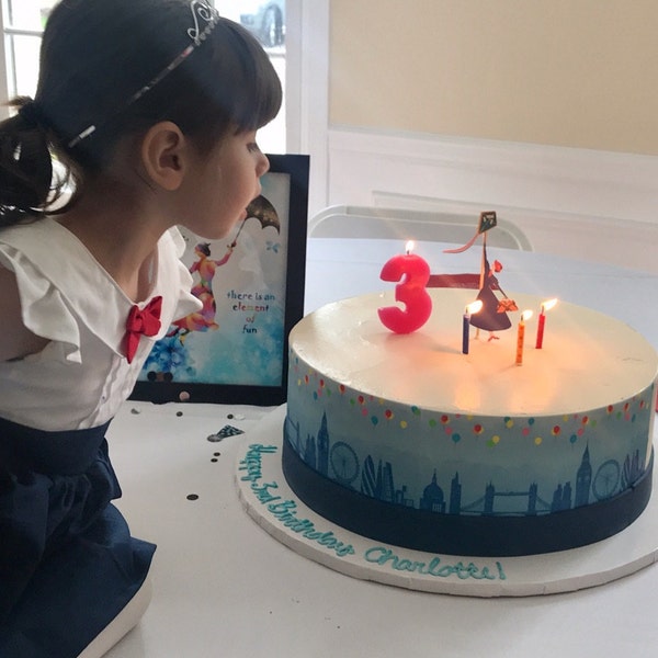 Blue London Skyline Edible Cake Wrap or Kite Cake Topper - Etsy