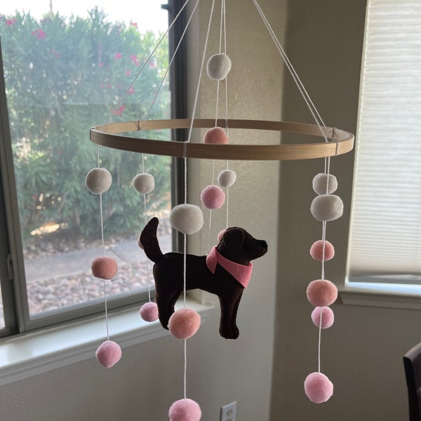 Dog Baby Mobile, Labrador Mobile Nursery, Golden Retriever Mobile, Baby ...
