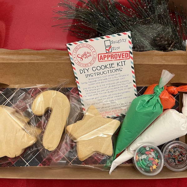 Christmas DIY Cookie Kit Instructions Card-printable 3.5" by 5", DIY ...