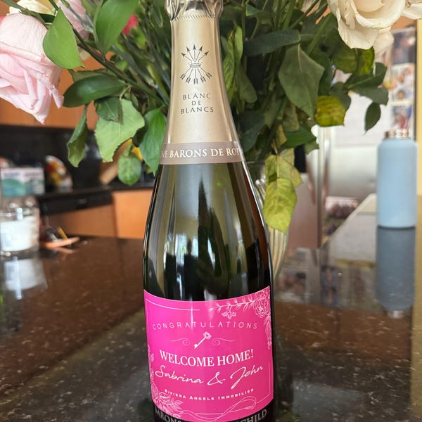 Custom Dom Champagne Label, Personalized Champagne Liquor Label ...