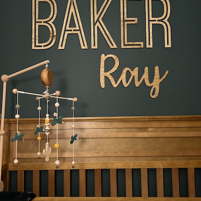 Custom Layered Name Sign Wooden Outline Name Sign Boho - Etsy