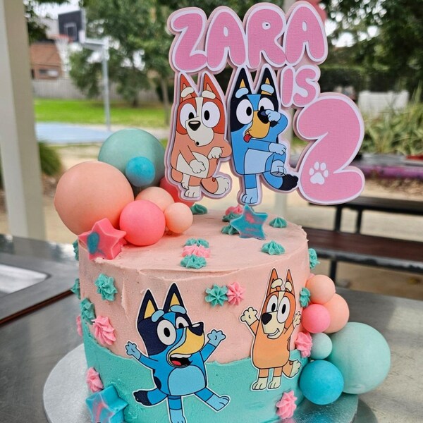 BLUEY Edible Image, BLUEY BINGO Cake Topper, Bluey Cake Topper, Bluey ...