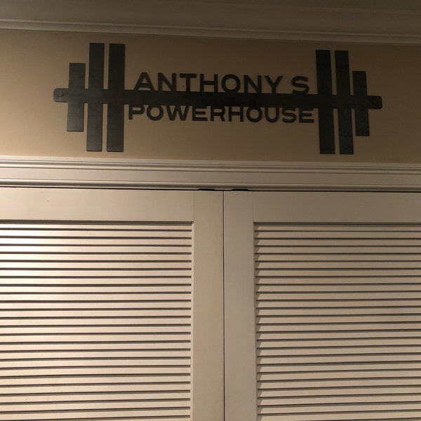 Personalized Home Gym Sign - Work Out - Custom Gym Sign - Workout Wall ...