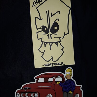 Mean Marge Simpson Rockabilly Pinup Cadillac Sticker - Etsy