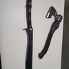 Big Falcata Sword With Straight Handle, Long Kukri Machete Handmade in ...