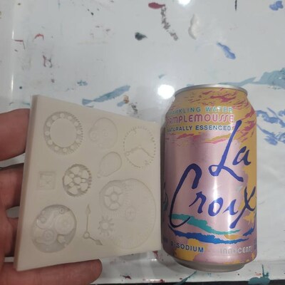 CLOCK MECHANISM MOLD, Silicone Fondant Mold, Clock Parts Mold, Dials ...