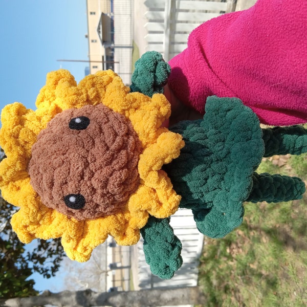 Flower Friend Crochet Pattern, Sunflower Amigurumi Plush Lovey, Pattern ...