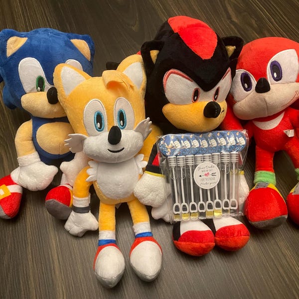 5 Sonic Bubble Wands - Sonic Party Favors - Bubbles Favors - Sonic ...