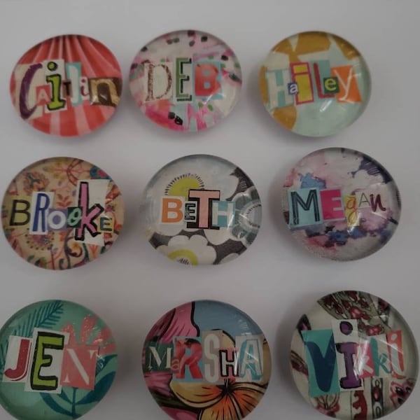 Custom Glass Magnet | Super Strong Magnet | Letter Magnet | Name Magnet ...