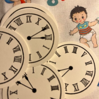 Clock Face Time Tags Round Gift Tags Set of 10 - Etsy