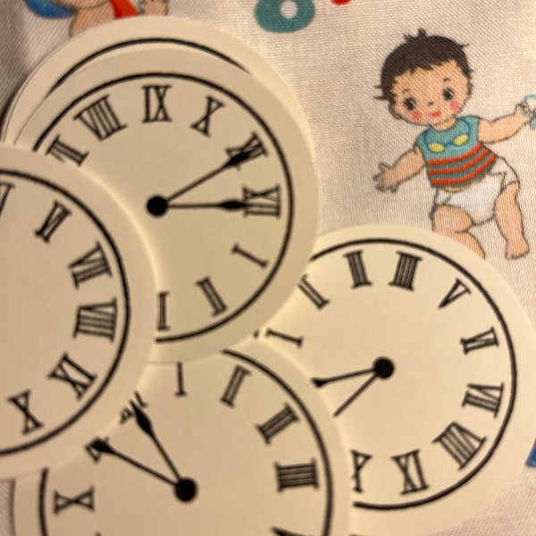 Clock Face Time Tags Round Gift Tags Set of 10 - Etsy