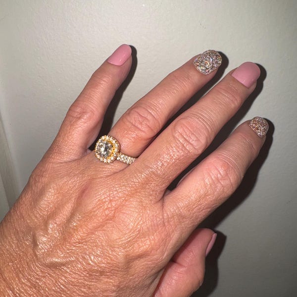 Pear Diamond Flush Set, Chunky Gold Curve Statement Wedding Ring, 14K ...