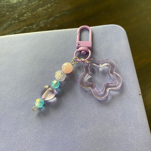 Acrylic Frame Keychains | Mini Heart and Square Deco Keychain | Sticker ...