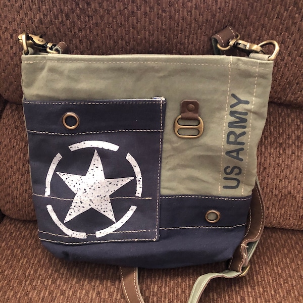 US Army Repurposed and Sustainable Military Canvas Crossbody Bag - Etsy