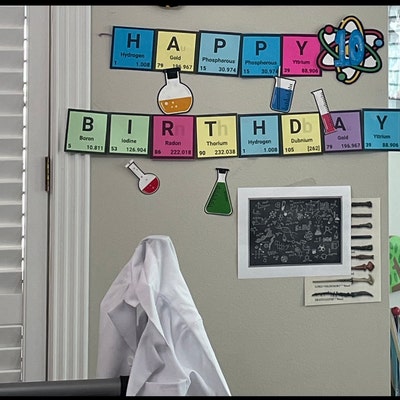 Happy Birthday Periodic Table SVG, Periodic Table Words Cut Files ...