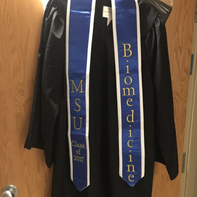 Custom Embroidered Satin Stoles Graduation, Birthdays, Choir, College ...