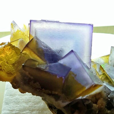 207 Gram Unique Gray Phantom FLUORITE With CALCITE Crystal Specimen ...
