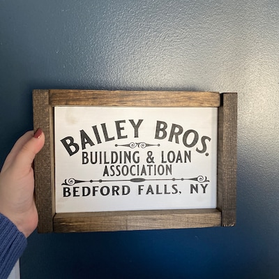 Bailey Bros. Building and Loan Wood Sign - Etsy