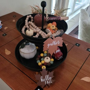 Hello Fall Tiered Tray Decor - Etsy