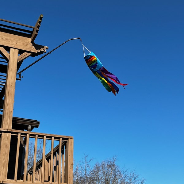 Rainbow Heart Windsock - Etsy