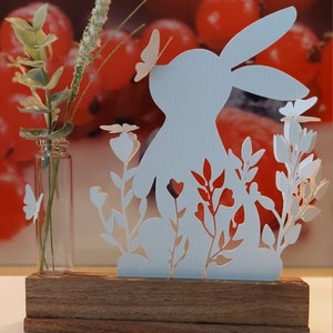 Plotterdatei SVG DXF PNG Hase in Blumen aus Papier zum - Etsy.de