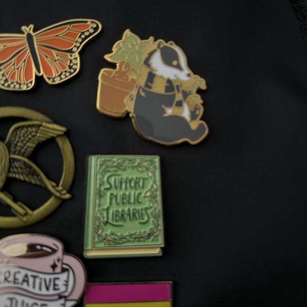 Support Public Libraries Enamel Pin / Librarian / - Etsy