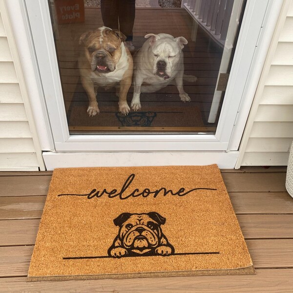 Bulldog Doormat Bulldog Gift Ideas for Bulldog Owner Dog Mom Doormat ...