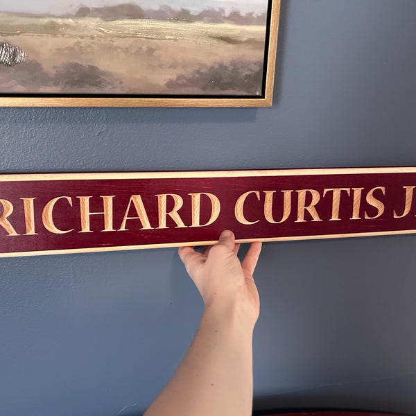 CUSTOM Hiker Trail Hiking Trail Sign Routed Carved Sign Dark Brown With ...