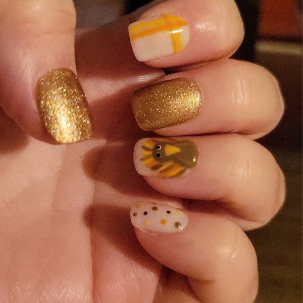Plaid Press on Nails Fall Press on Nails - Etsy