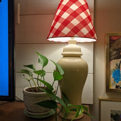Red and White Buffalo Check Lamp Shade. Checkered. Red and White. Shade ...