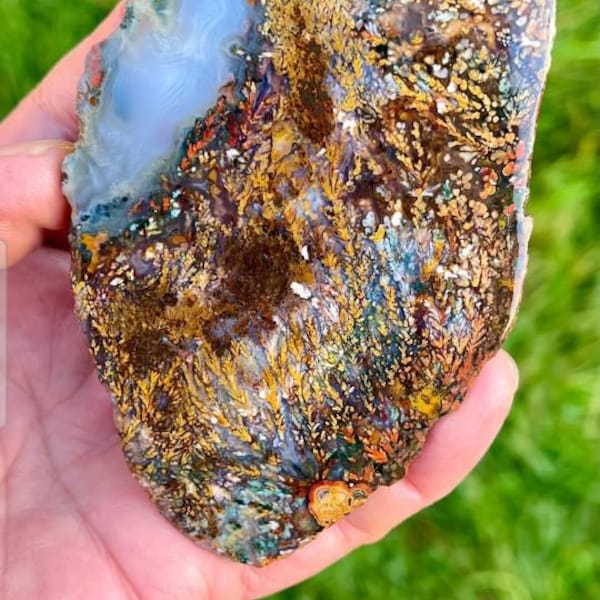 Raw Natural Red Plume Agate Rough Slab. Rare High Quality Multicolour ...
