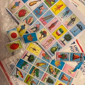 LOTERIA Mexican, Mexican Bingo Cards Loteria Game 10 Players 10 Boards ...
