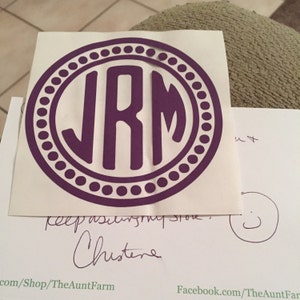 Monogram Decal Stickers Vinyl Monogram Decals Personalized Monogrammed ...