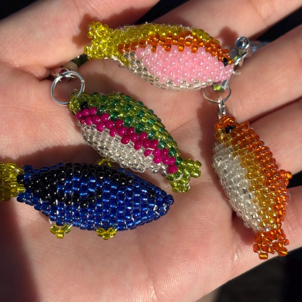 3D Beaded Fish Pattern - PDF Tutorial Seed Bead | DIY Peyote & Brick ...